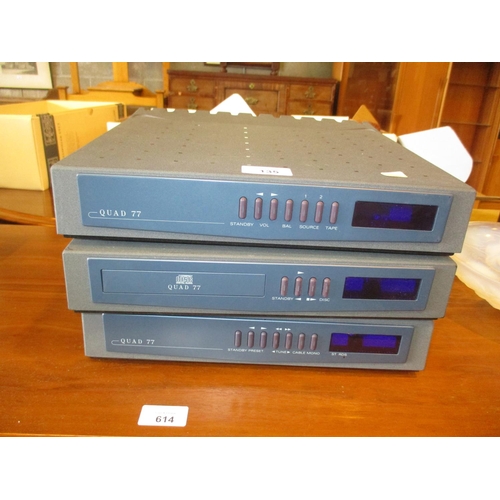 Quad 7701 Integrated Amplifier, Quad 7714 CD Player, Quad 7734 Tuner
