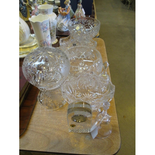 Edinburgh Crystal Basket, Waterford Crystal Clock etc