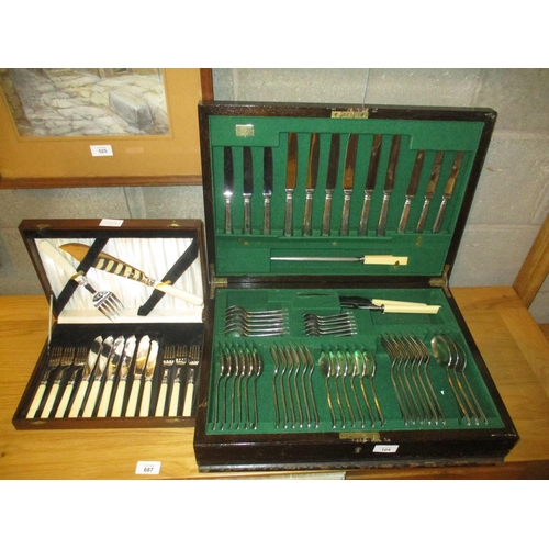 Canteen of Lonsdale Silver Plated Cutlery (one spoon missing) and a ...