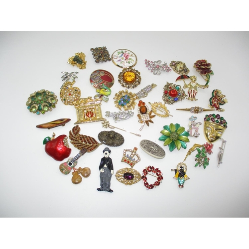 Collection of 38 Brooches