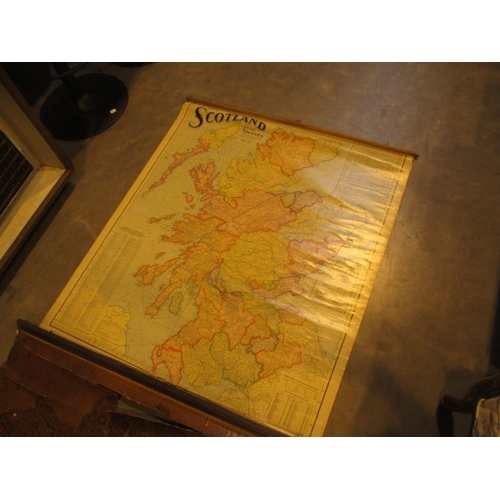 Two Scroll Maps - Scarborough's Map of Scotland and Map of The County ...