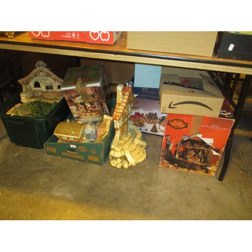 Boxes of Pendelfin and Christmas Ornaments