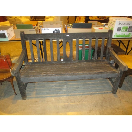 Weathered Wood Garden Bench, 155cm long