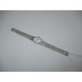 Jean Renet 9ct White Gold Wristwatch with Oval White Enamel Dial and ...