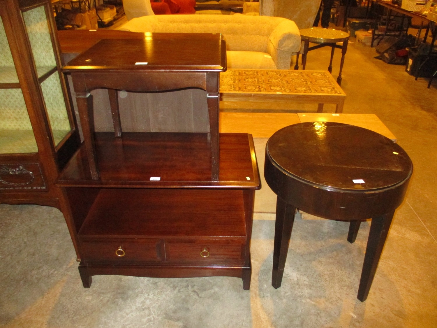 Stag Minstrel TV Unit and Coffee Table, along with a Circular ...