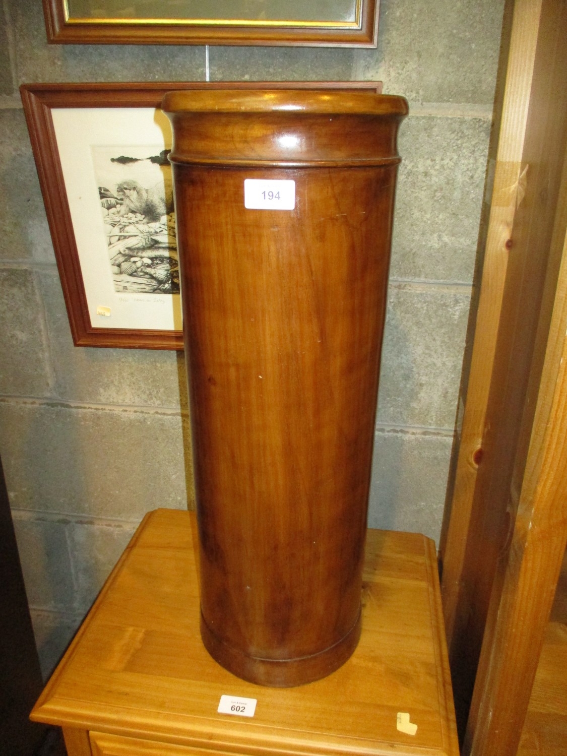 Turned Wood Vase/Stick Stand