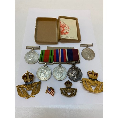 A pair of Second World War medals and RAF Long Service and Good Conduct ...