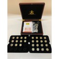A set of twenty seven Worlds Finest Gold Miniature Collection coins, in ...