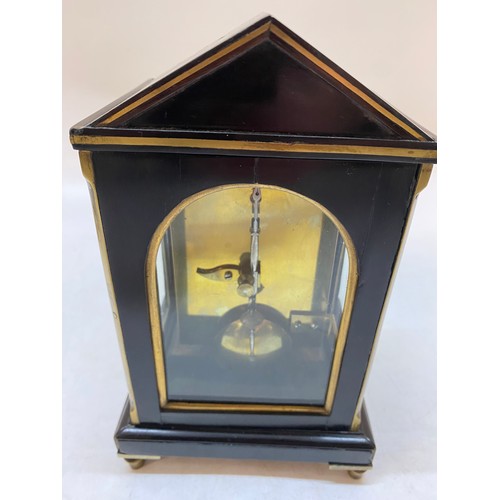 A 19th Century small mantel clock by Edward Simmons, engine turned ...