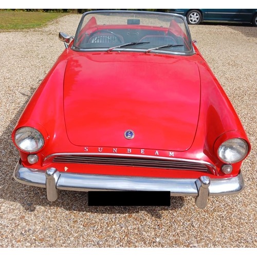 A 1962 Sunbeam Alpine Series II Sports motor car, 1725cc, two owners ...