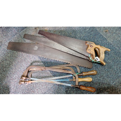 Vintage saws and hacksaws