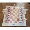 Modern stoneware chess set