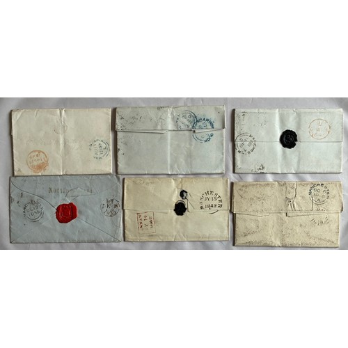 Six various covers with Victorian stamps and postal markings (6).