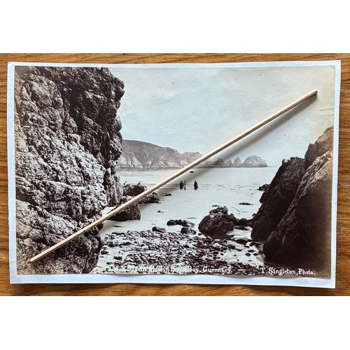 Thomas Singleton 1890 photograph - 335 Rocks at Moulin Huet Bay Guernsey.