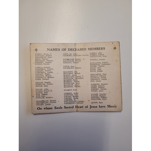 Memorial Card - H Company, 1st Battalion, Old Dublin Brigade 1917-1923 Memorial card St. Joseph's