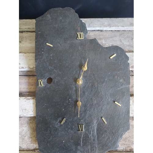 slate clock and an Irish celtic item