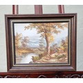 Pair of oil paintings, woodland scenes signed Cafieri
