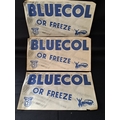 Three Smith's Bluecol advertising posters c.1930's, 15 x 8"