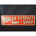 A 1930's printed tin sign, Borax Extract of Soap, 29 x 17 1/2"