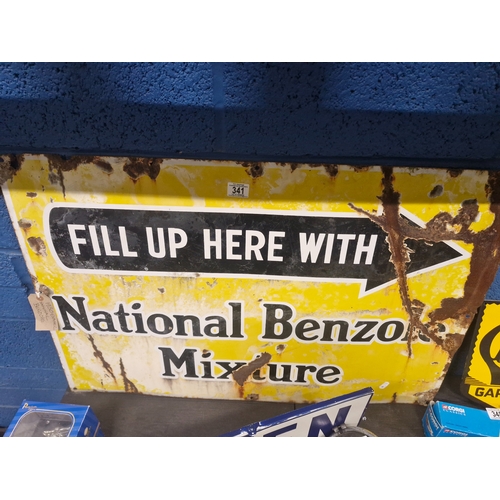 National Benzole enamel sign 61cm x 91cm