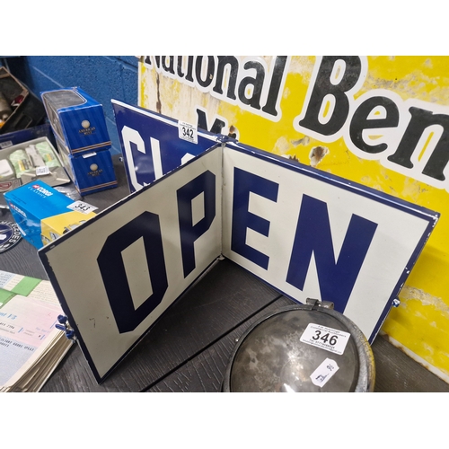 Open / closed flap sign 50cm x 20cm