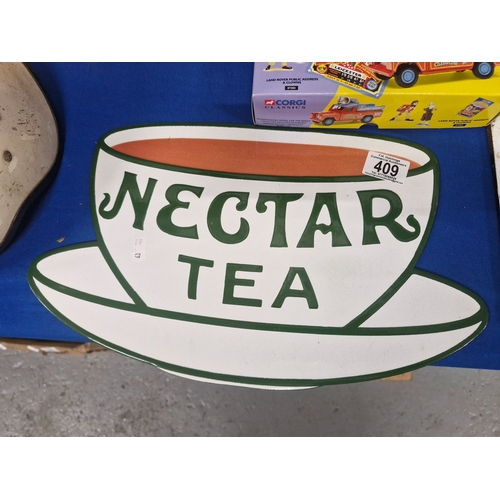Nectar tea enamel sign 39cm x 24cm