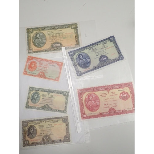 A collection of lady Lavery Irish bank notes