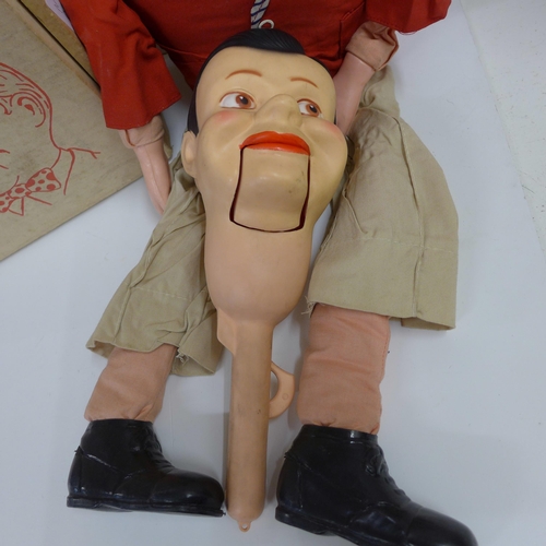 A Jolly Jim ventriloquist's doll, boxed