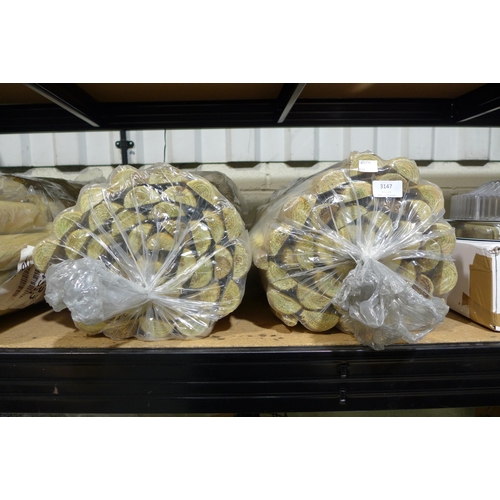 Two bags of Easy Fix rolled garden border edging:- 180 x 15cm (4 rolls ...