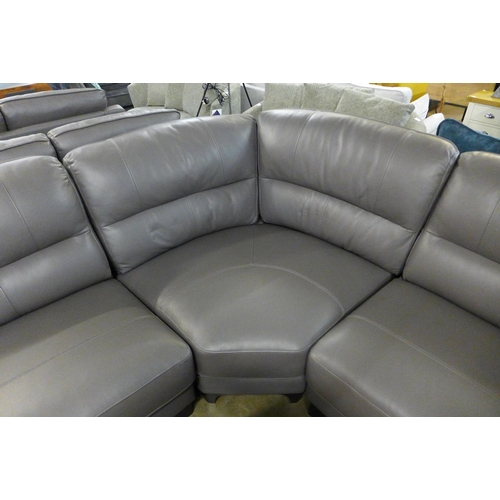 A Sisi Italia grey leather corner sofa RRP 3249
