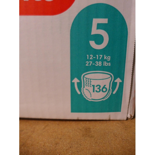Pampers Actve Fit Nappy Size 5 136Pack, (249-449) * This lot is subject ...