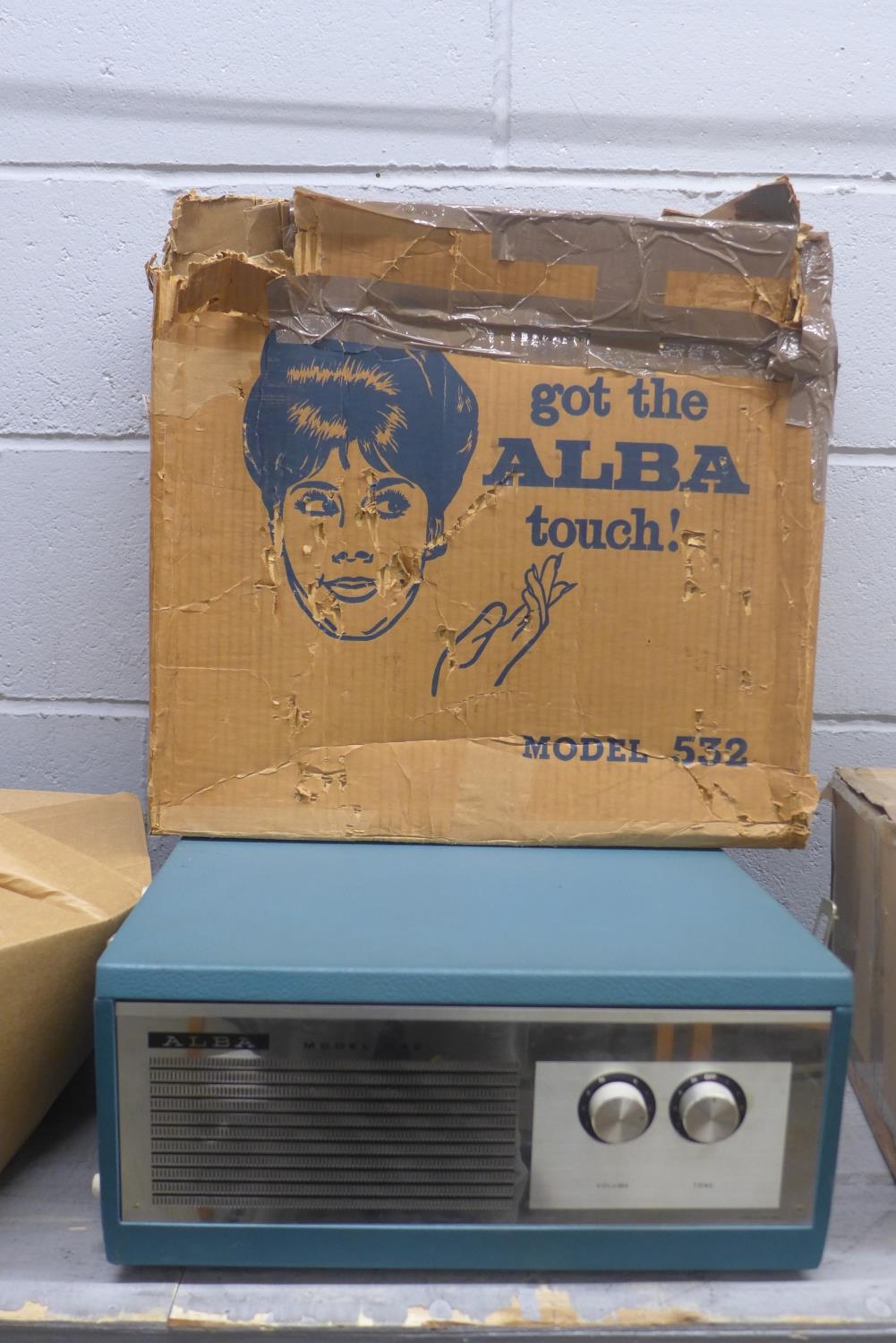 An Alba model 532 record player with original box, circa 1970 **PLEASE ...
