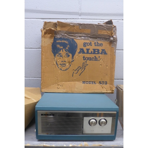 An Alba model 532 record player with original box, circa 1970 **PLEASE ...