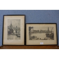 Cyril Henry Barraud (1877-1965), Old St. Paul's, signed etching, 25 x ...