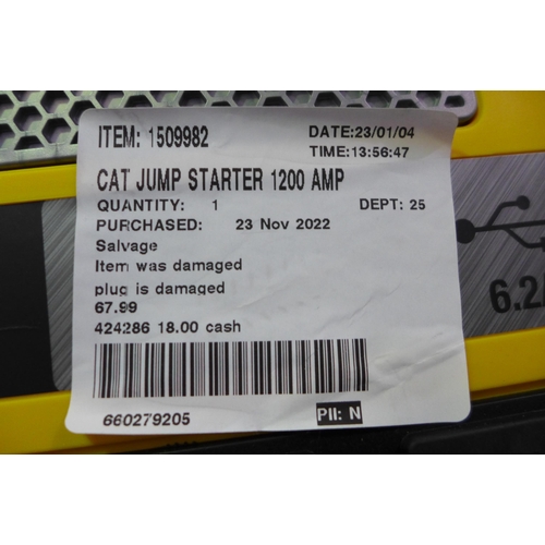 Cat Jump Starter 1200 Amp (model:- CJ1000DXT) (283-445) * This lot is ...