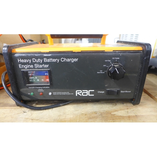 RAC heavy duty 12/24V starter/battery charger