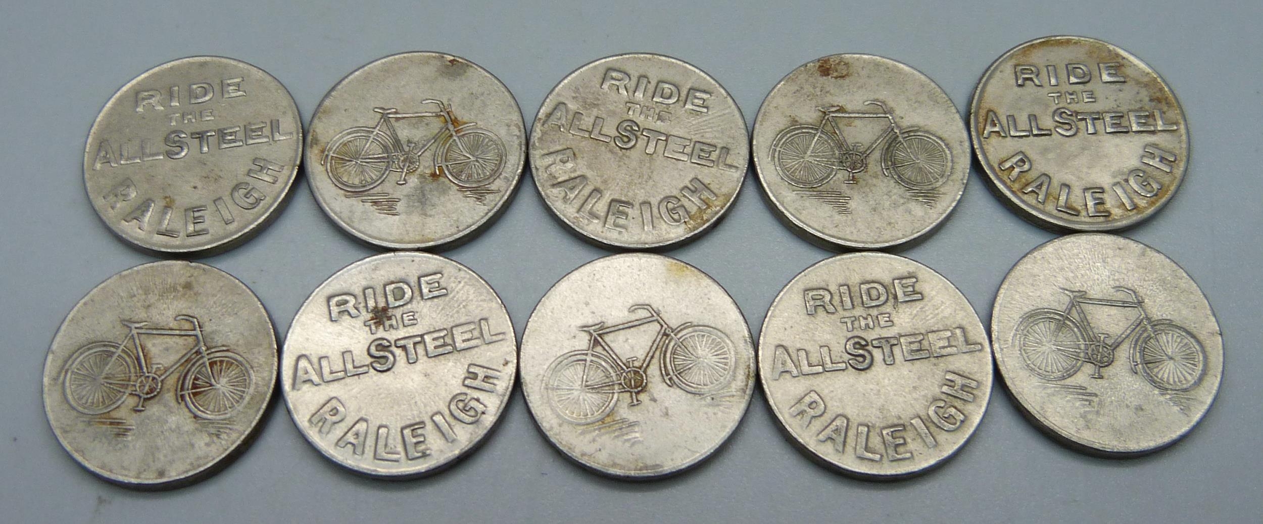 Ten Raleigh Cycle Company tokens
