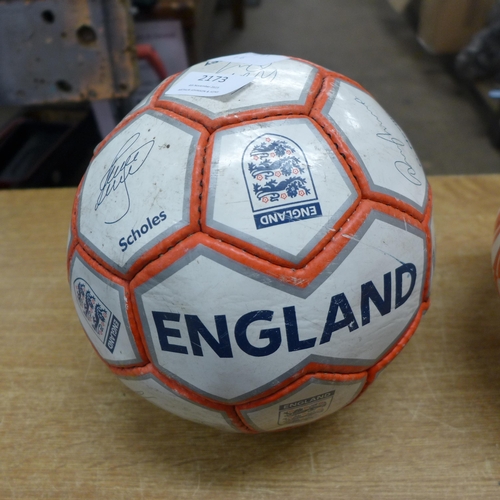 2 Signed footballs