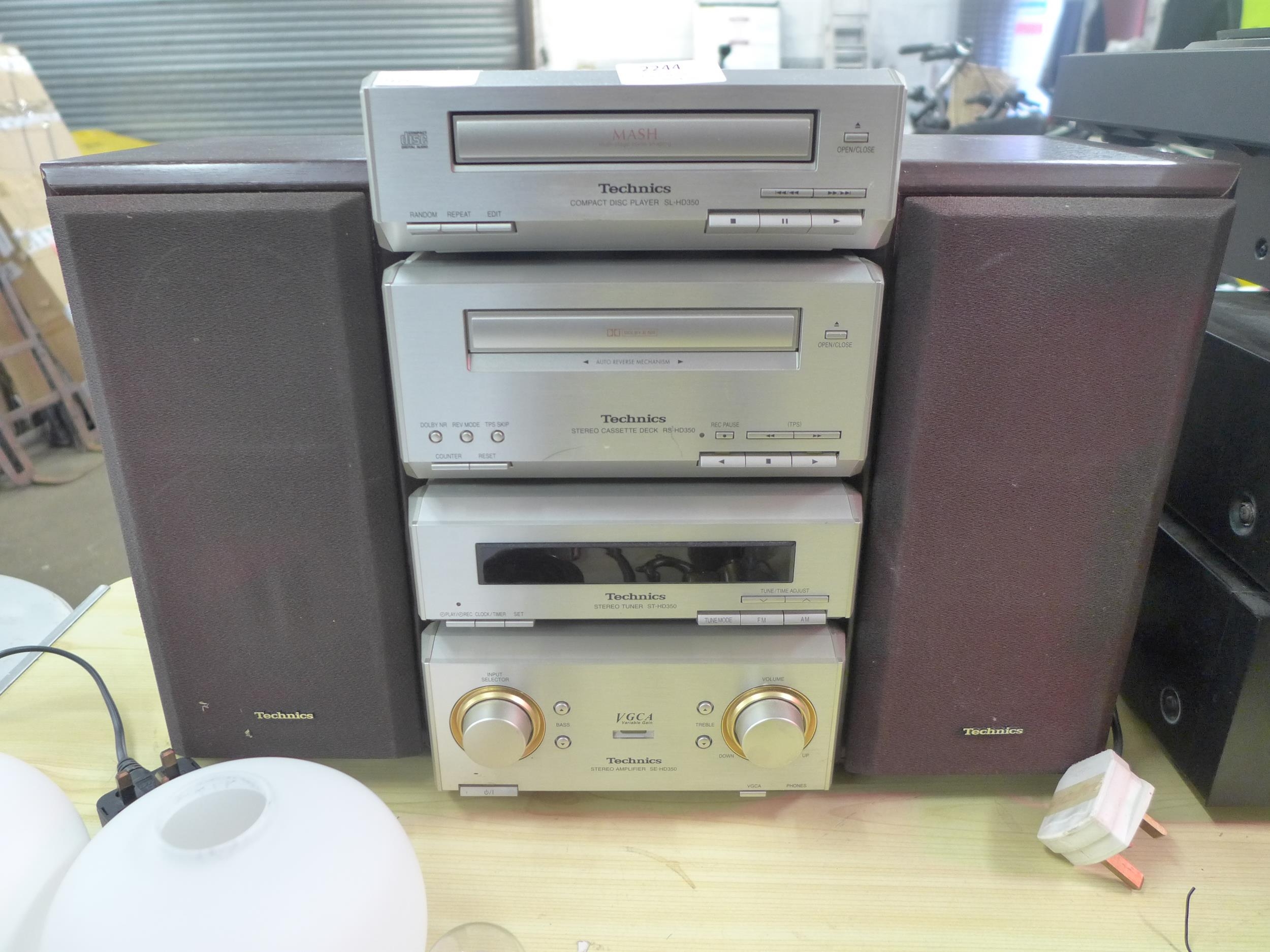 A Technics hi-fi system including stereo amplifier - SE - HD350, stereo ...
