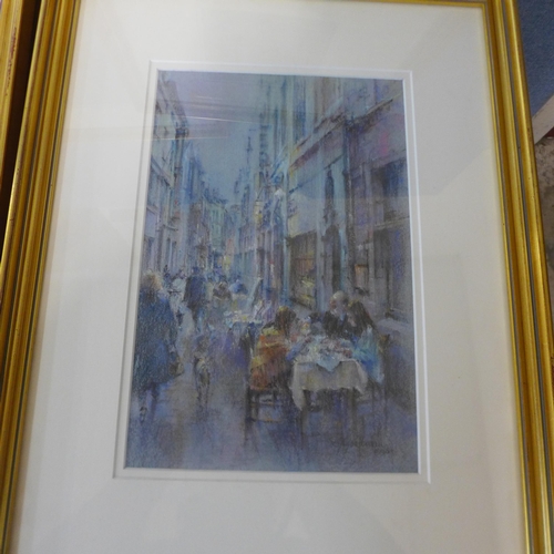 Dorothy J. Goodman (Nottingham artist), five portraits, pastels, all framed