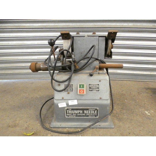 A Triumph Needle knife maker's bench grinder
