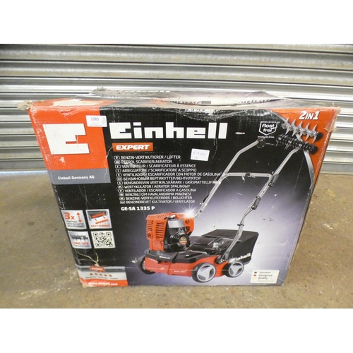 An Einhell Expert GE-SA 1355P petrol scarifier/aerator - in box