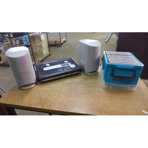 An Asda Price CD micro system and a pair of stereo speakers with box of ...