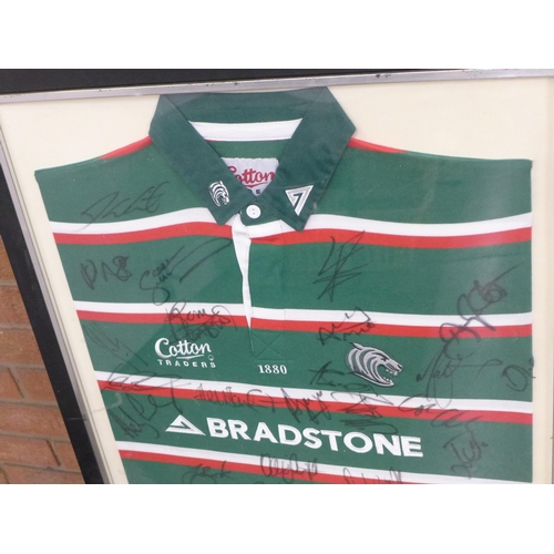 A signed rugby shirt, Tigers shirt Triple Final 2006/2007 EDF Guinness ...