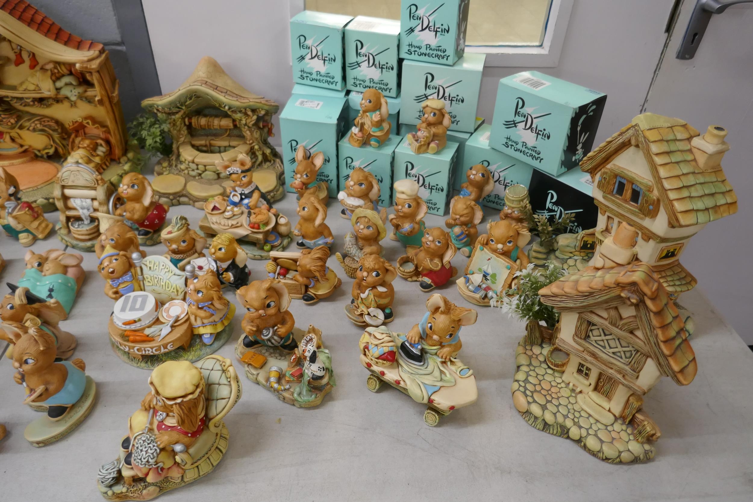 A very large collection of Pendelfin figures and large Pendelfin ...