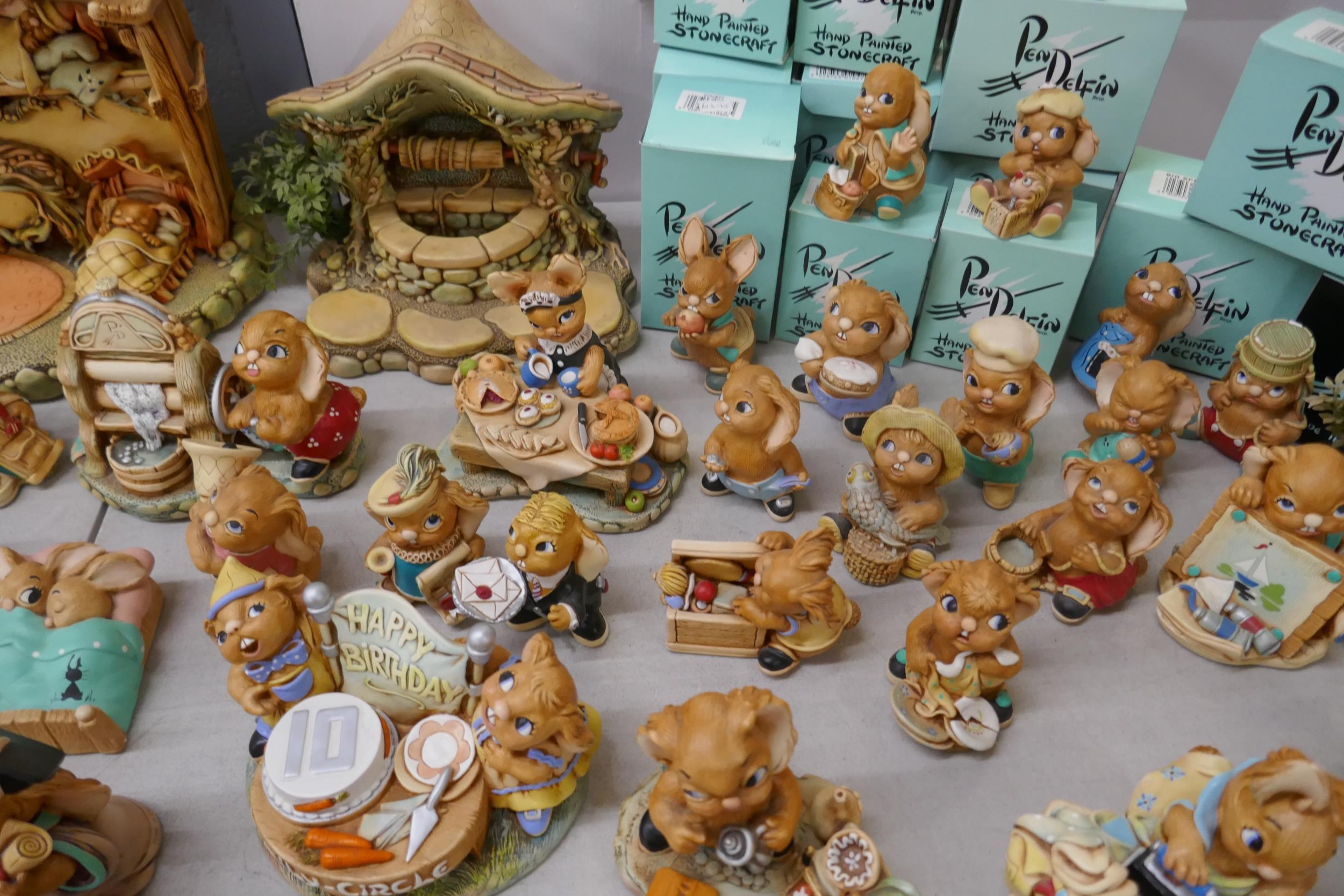 A very large collection of Pendelfin figures and large Pendelfin ...