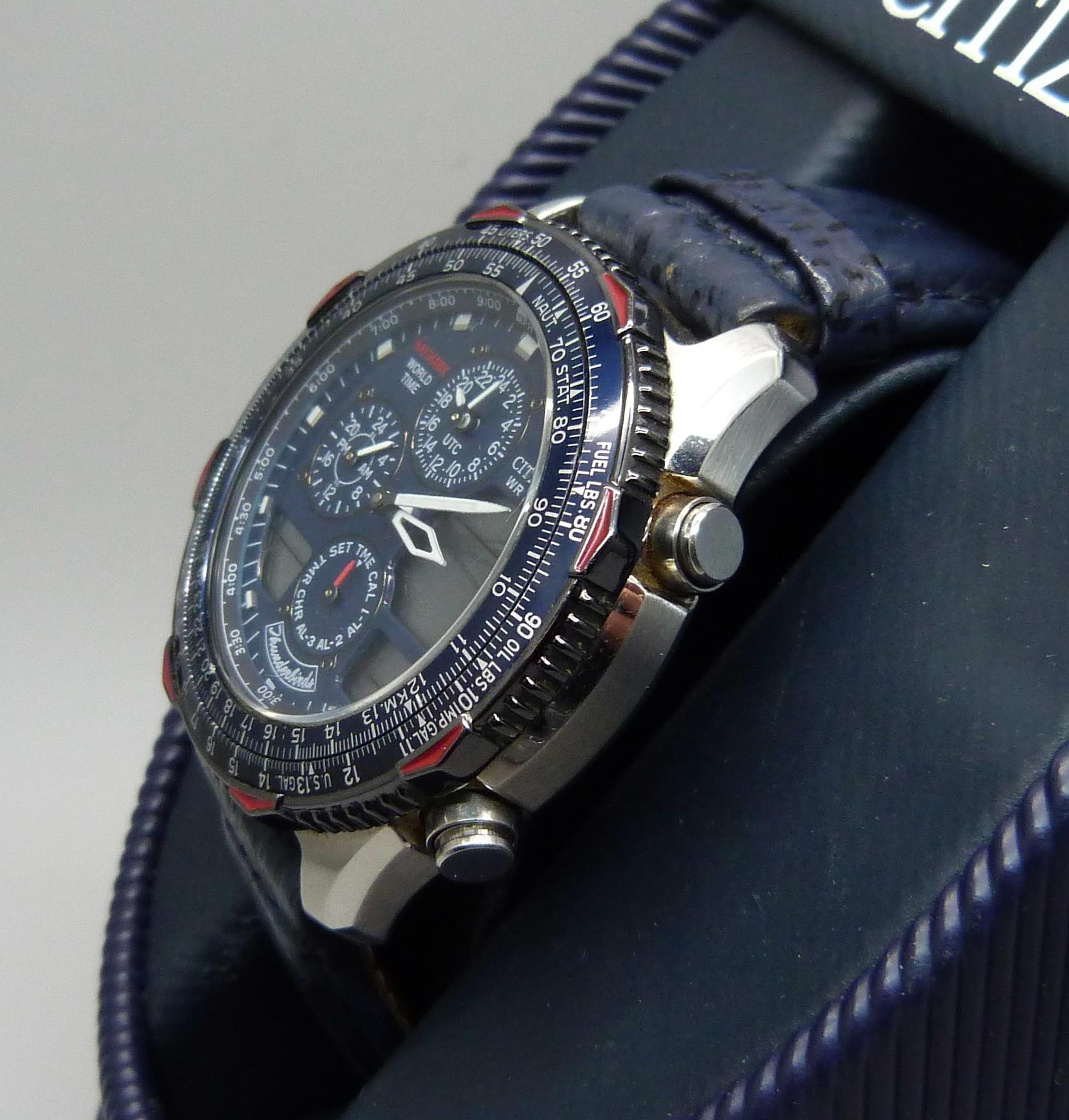 A Citizen Promaster quartz Navihawk Thunderbirds wristwatch, boxed with ...