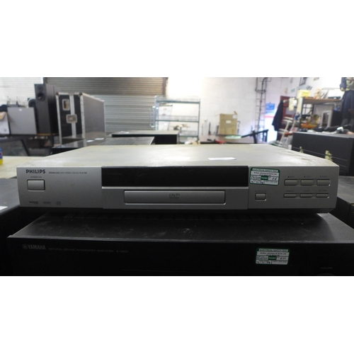 A quantity of stereo equipment including a Philips CD/DVD player ...