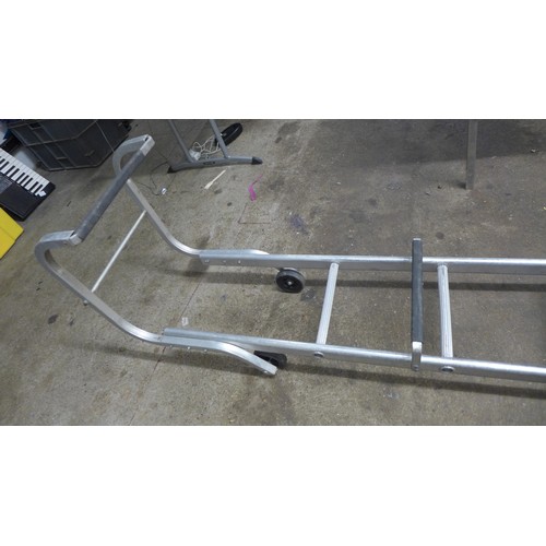 A Chase 17-rung Class A crawler extendable ladder