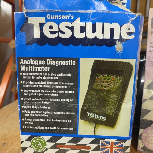 A quantity of car accessories; a Hi-gauge compression tester and a ...